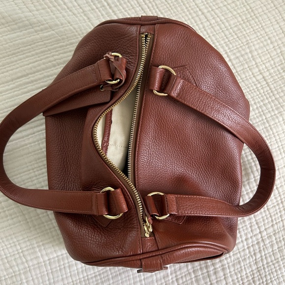 Eye Heart World | Bags | Genuine Leather Bowling Style Bag Purse | Poshmark
